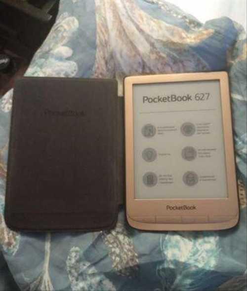 Электронная книга Pocketbook 627 золотистый+чехол