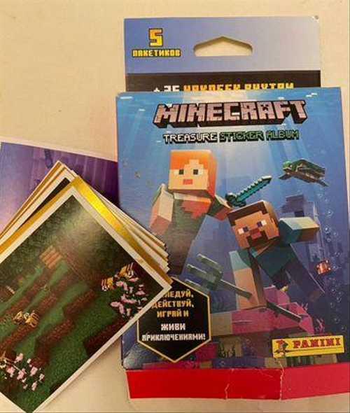 Наклейки Minecraft Treasure Panini