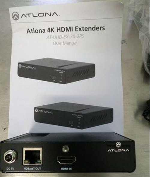 Atlona AT-UHD-EX-70-2PS 4K/UHD удлинитель hdmi