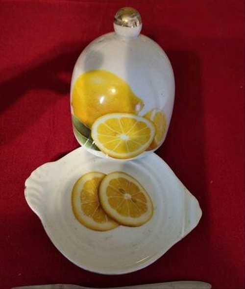 Лимонница с крышкой и вилкой