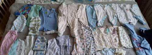 Комбинезон утепл. mothercare, вещи пакетом р.68-74