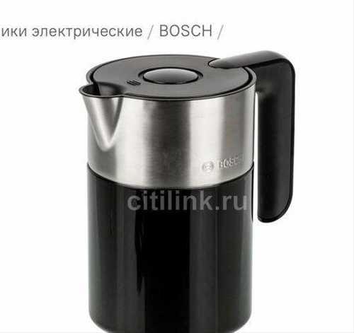 Чайник электрический Bosch TWK8613P, 2400Вт, черны