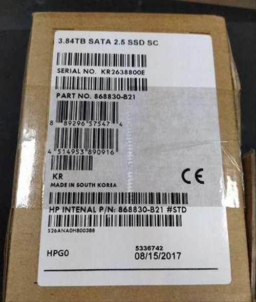 Накопитель HP 3,84Tb 6G sataiii 2,5 SSD