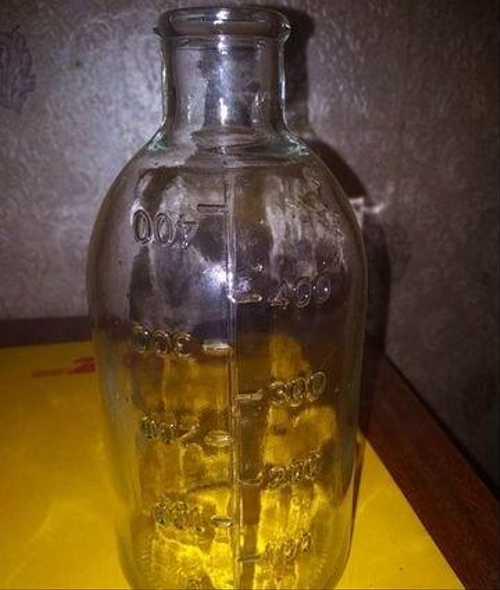 Бутылка 0,4 л мерная стекло