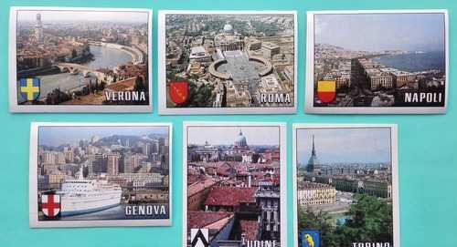 Наклейки Panini Чемпионат Мира 1990 Города Панорам