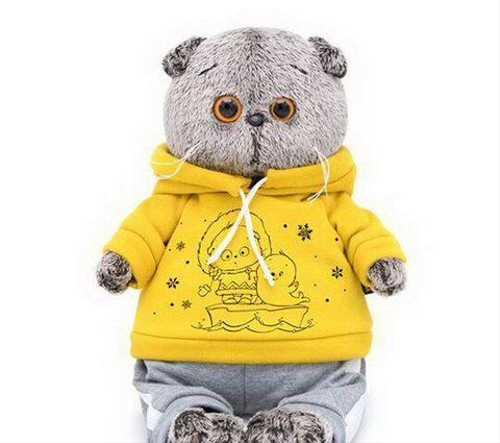 Мягкая игрушка Basik&Ko Кот Басик в спортивном костюме, 22 см (Ks22-097)