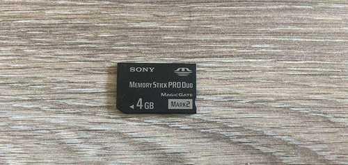 Memory stick pro duo 4gb