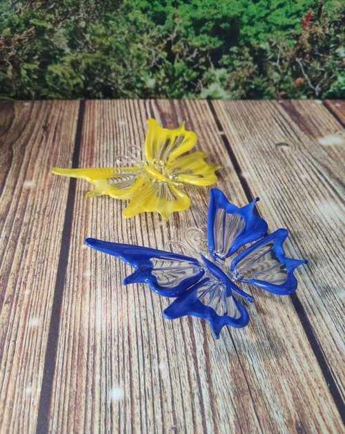 Стеклянные бабочки Статуэтка Стекло