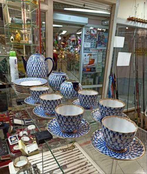 Кофейный сервиз кобальт, лфз