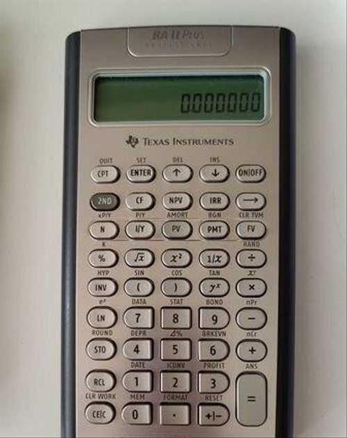 Калькулятор Texas Instruments BA II Plus CFA