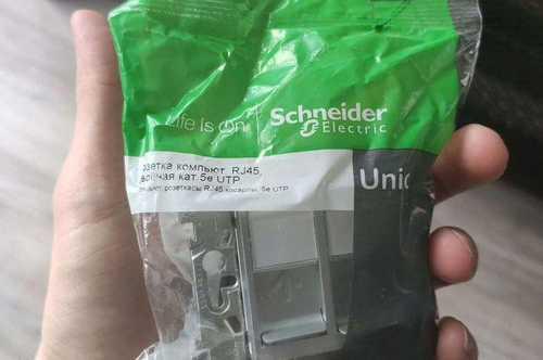 Розетка комп. двойн. Schneider electric Unica New