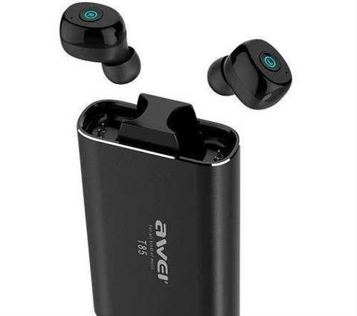 Bluetooth гарнитура Awei TWS T-85 Black