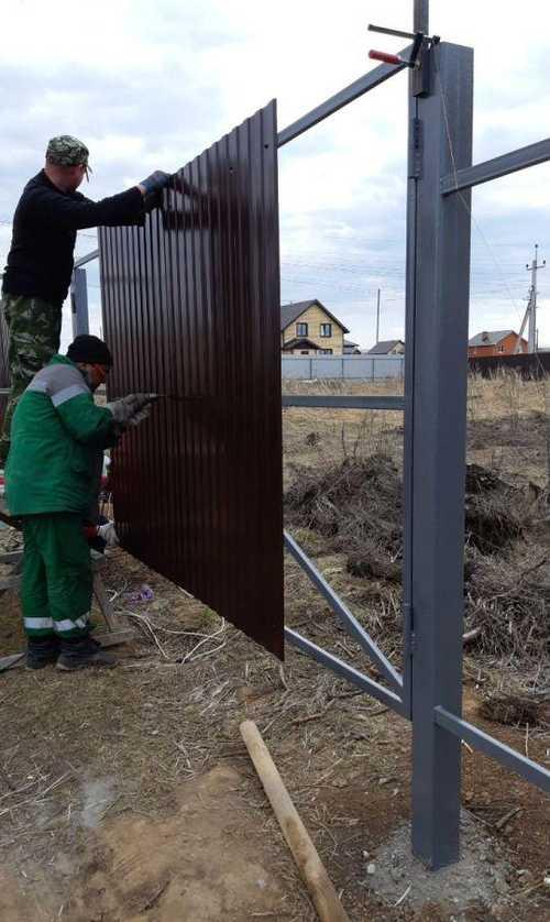 Калитка и ворота в рамке