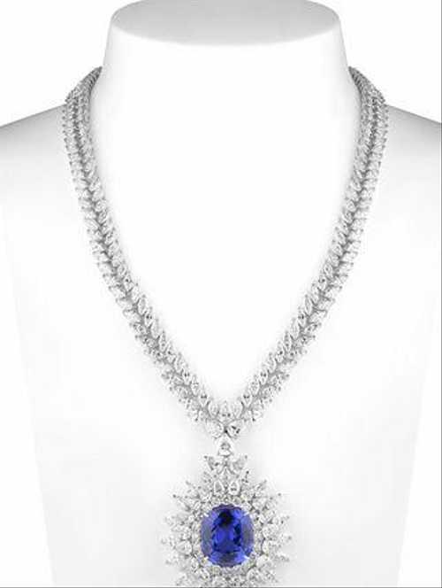 Damas Jewellery Natural Tanzanite 19.21 ct & Diamo