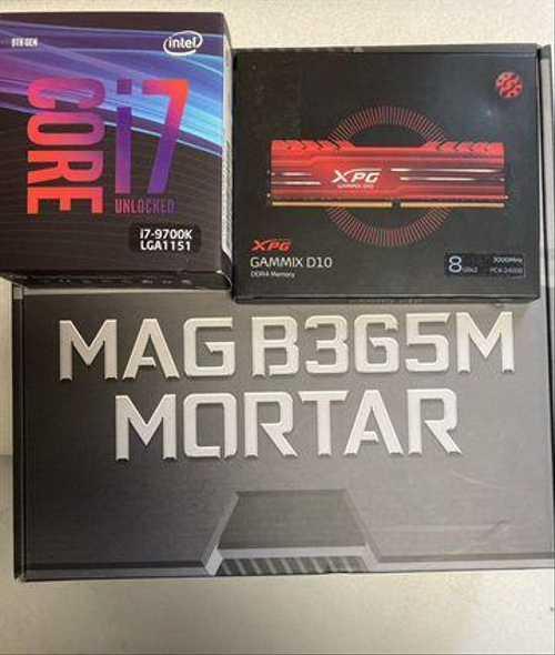 Комплект i7 9700k/MSI B365/2x8Gb