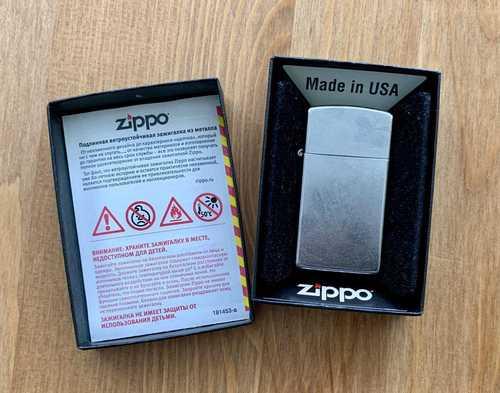 Новая зажигалка Zippo 1607 Slim Street Chrome