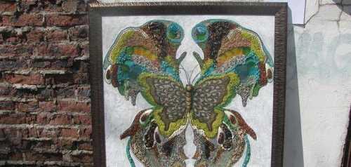 Картина-коллаж"Такие свободные бабочки"