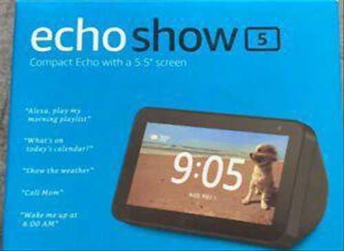 Amazon Echo Show 5. С подставкой. Новая, из США