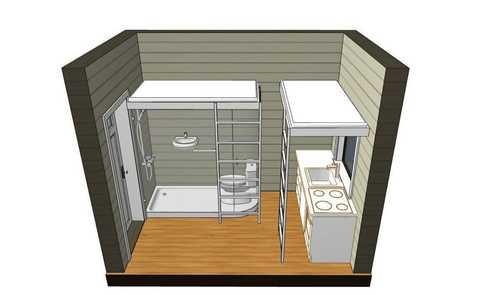 Минидом 2х3 на два спальных места
