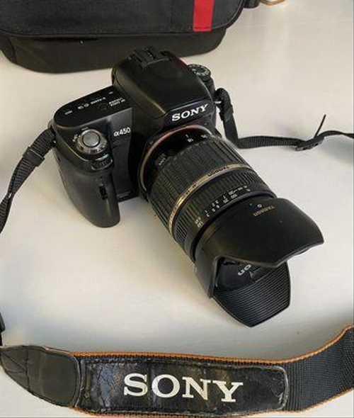 Зеркальный фотоапп sony + объектив Tamron +сумка