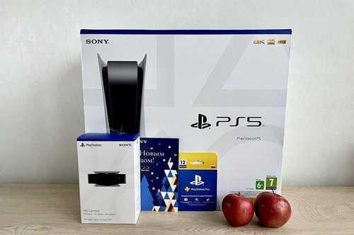 Sony Playstation 5 + камера + PS plus на 1 год