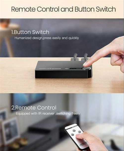 Ugreen hdmi Switch 3 in 1 Out. (hdmi Свич)