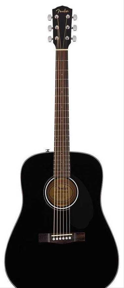 Fender CD-60S Black WN акустическая гитара