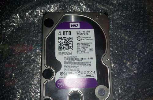 Жесткий диск WD Purple 4 TB (WD40purz)