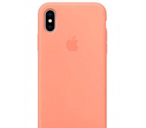 Силиконовый чехол для iPhone XS Max (Персиковый)