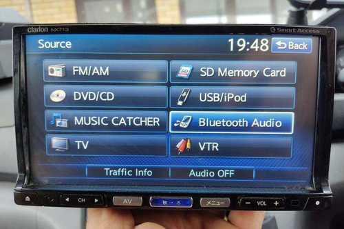 2din автомагнитола clarion nx713 с графическим дис