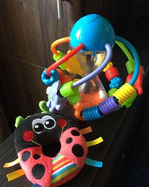 Развивающие игрушки Playgro шар+мягкая погремушка