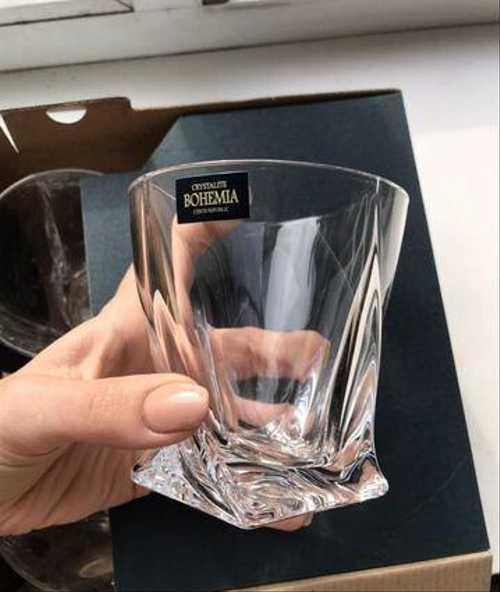 Bohemia набор стаканов для виски «Квадро»