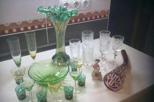 Посуда фарфор,хрусталь,стекло,ваза,салатники СССР