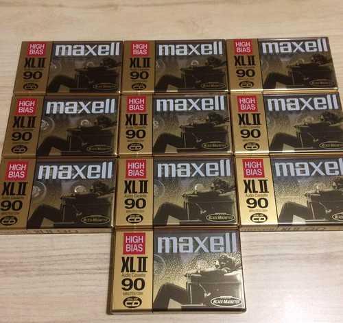 Аудиокассеты Maxell xlii 90 (1998 год) новые 10 шт