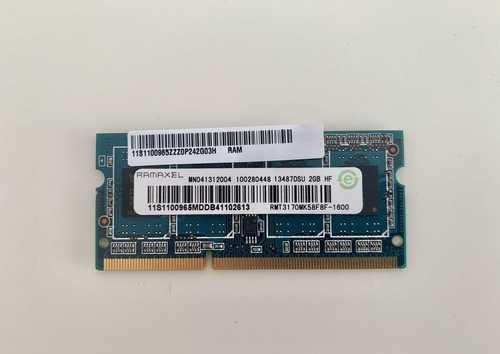 Ramaxel RMT3170MK58F8F-1600 2GB PC3-12800 DDR3-160