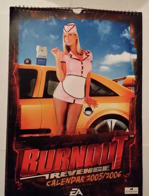 Игровой Календарь Burnout Revenge редкий 2005-2006