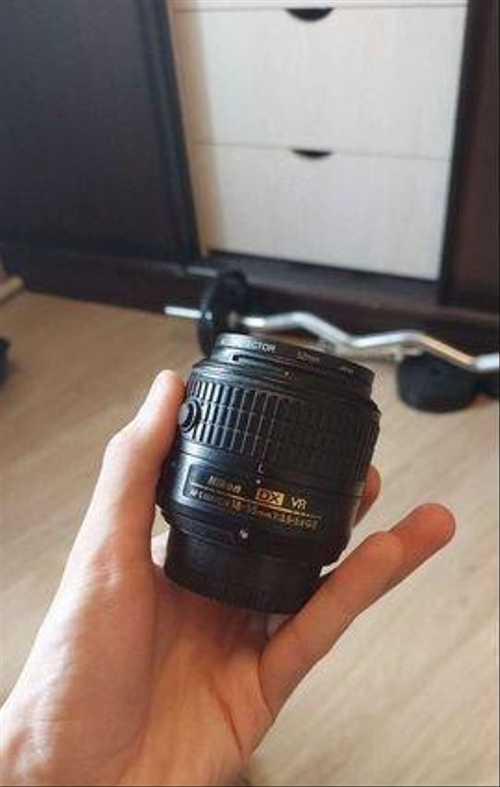 Объектив Nikon 18-55 с чехлом и фильтром