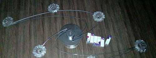 Люстра потолочная галогеновая Tinko + 6 лампочек