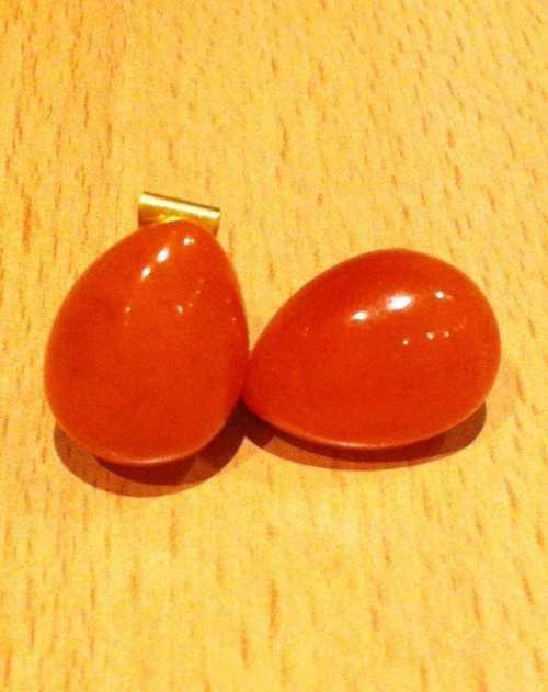 Винтажные клипсы из янтаря