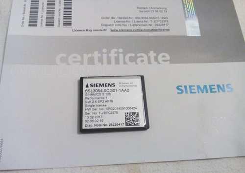 Карта памяти siemens 6sl3054 0cf00 1aa0