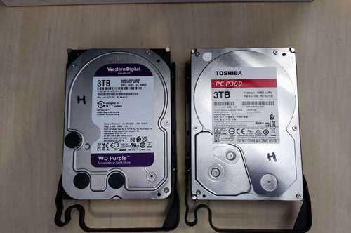Hdd 3tb WD Purple + Toshiba pc p 300