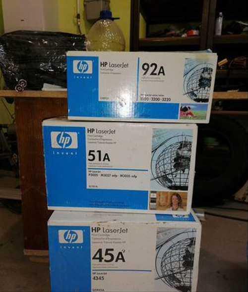 Картриджи новые HP45А, HP51А, HP92А оригинал