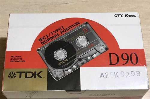 Аудиокассеты TDK D90 1988 год блок новый в упаковк