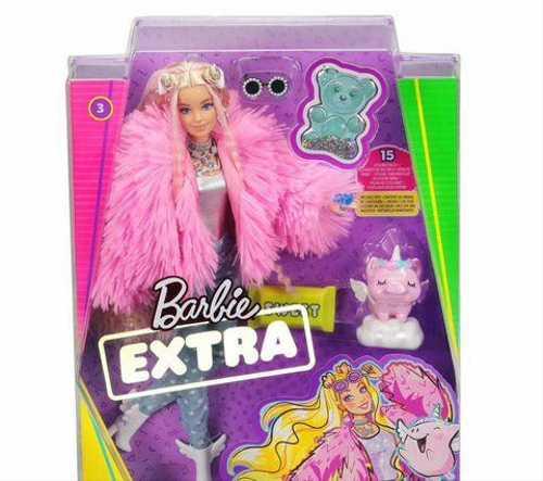 Кукла Mattel Barbie Экстра в розовой куртке GRN28