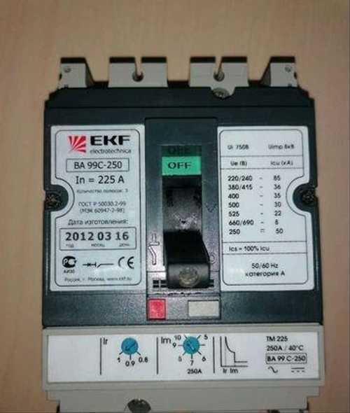 Автоматический выключатель EKF 250А, трансформатор