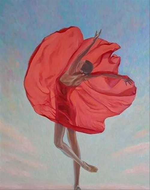 Картина Балерина холст масло 70х50 см