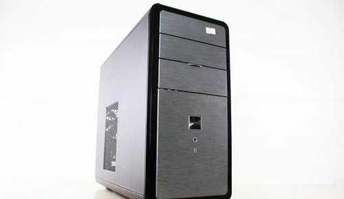 Корпус Micro ATX (серо-черный /квадратная кнопка )