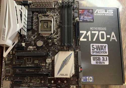 Материнская плата Asus z-170-a +проц+ память+SSD