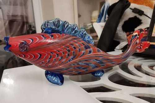 Статуэтка рыба из стекла СССР