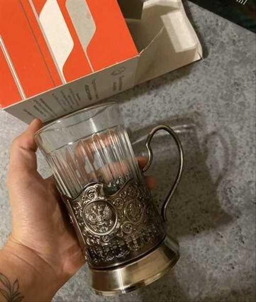 Подстаканник со стаканом